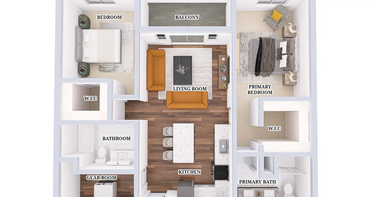 Unit 220 - 2B2B | Symphony